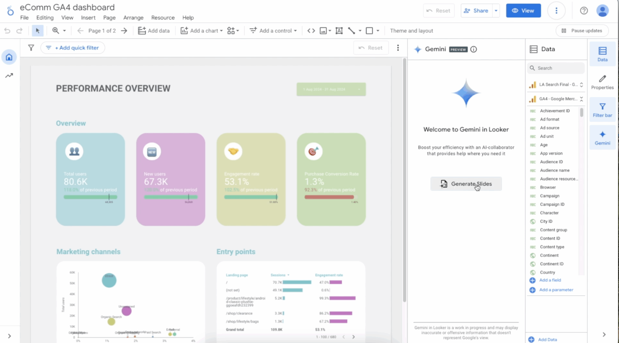 AI in Looker Studio: How to use Gemini for smarter dashboards - Looker ...